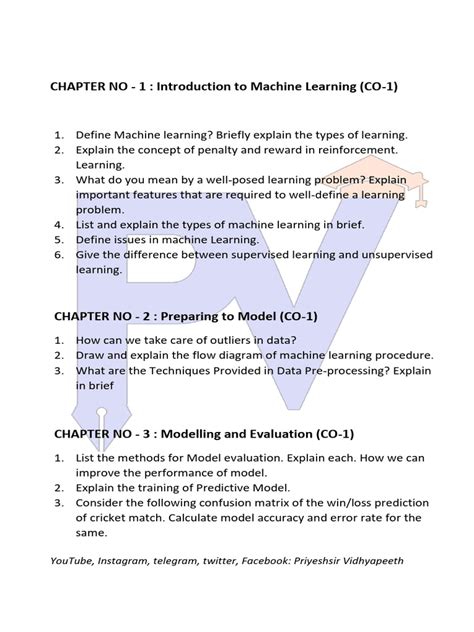 Ml Question Bank Pv Apy Material Pdf Machine Learning Statistical Classification