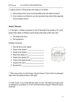 IB DP Physics A2 Forces Revision Worksheet By Alfred Made It Easy