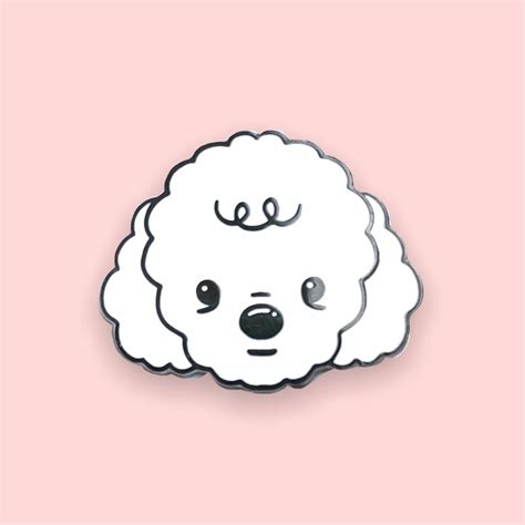 Poodle Doodle Enamel Pin Fun Affordable Cute Crywolf