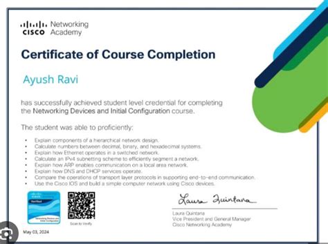 Does Anyone Know How I Can Get My Cisco Netacad Certificate For