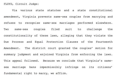 Federal Appeals Court Strikes Down Virginia Same Sex Marriage Ban