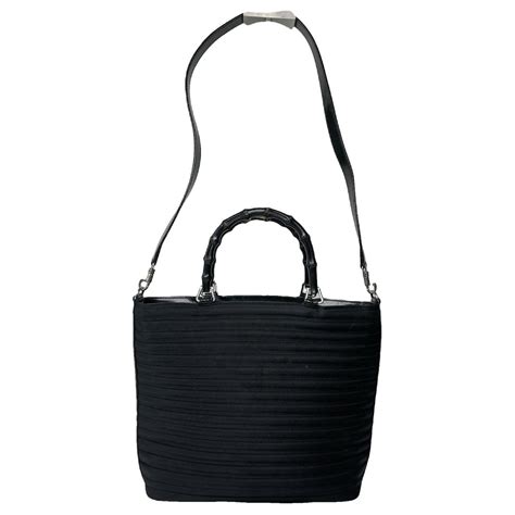 Gucci Diana Bamboo Black Polyester Handbag Ref2033340 Joli Closet
