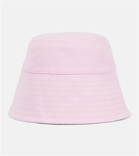 Logo Cotton Drill Bucket Hat In Pink Patou Mytheresa