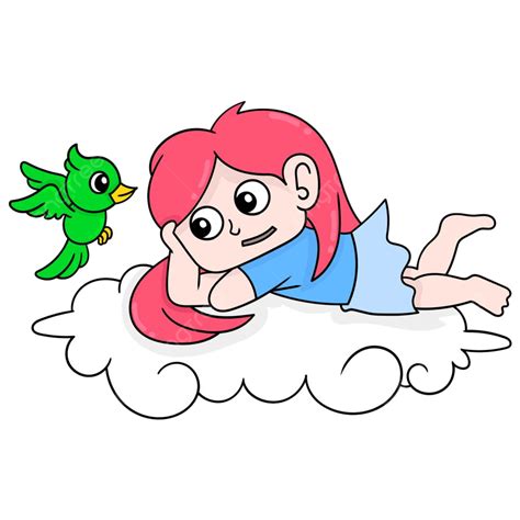 Girl Daydreaming Cartoon