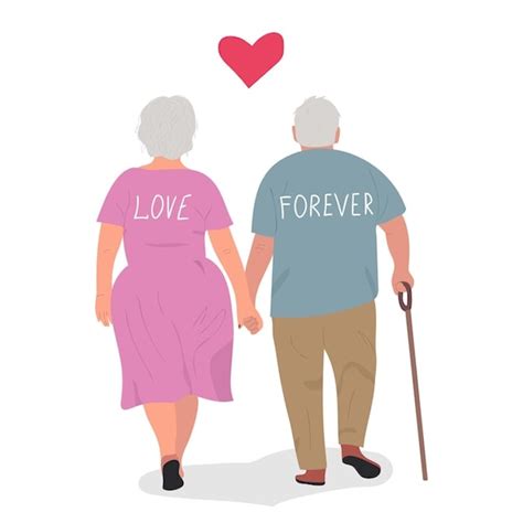 Loving Elderly Couple Walking Hand In Hand Jiffy Designs