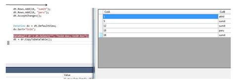 Sorting And Filtering In Data Table