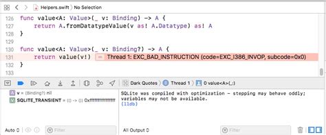 Ios Swift App Crashes When Accessing Null Value From Sqliteswift