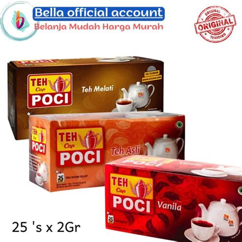 Jual TEH POCI Teh Celup Wangi Teh Asli Vanila Jasmine Melati 2g X