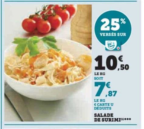 Promo Salade De Surimi Chez Hyper U Icataloguefr