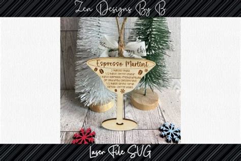 Espresso Martini Ornament Laser Svg Graphic By Zendesignsbyb · Creative