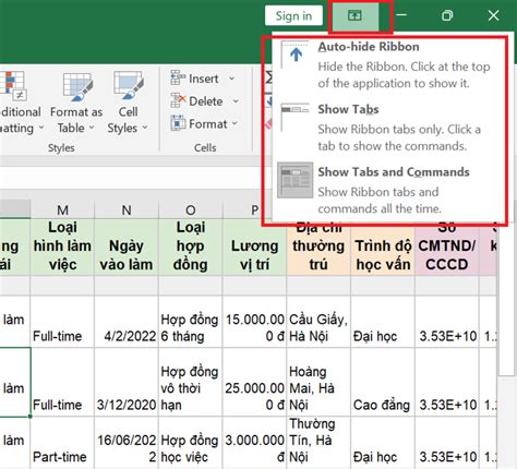 Hướng Dẫn Cách Hiện Thanh Công Cụ Trong Excel Khi Bị ẩn đi Khá Dễ Dàng