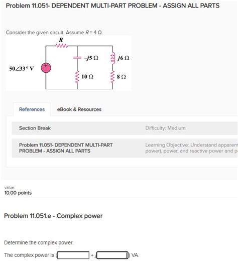 Solved Problem 11 051 DEPENDENT MULTI PART PROBLEM ASSIGN Chegg