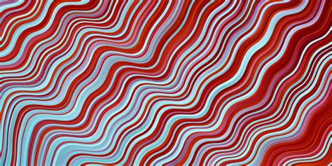 Patrón De Vector Rojo Azul Claro Con Líneas Curvas Muestra Brillante