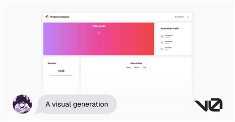 a visual generation a shadcn ui and v0 generation v0