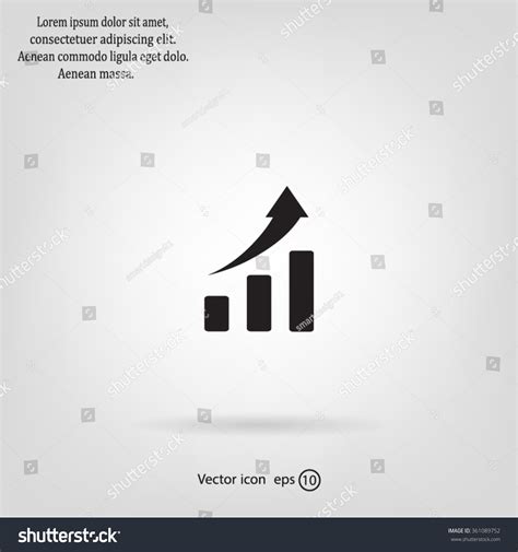 Vector Growing Graph Icon Royalty Free Stock Vector 361089752