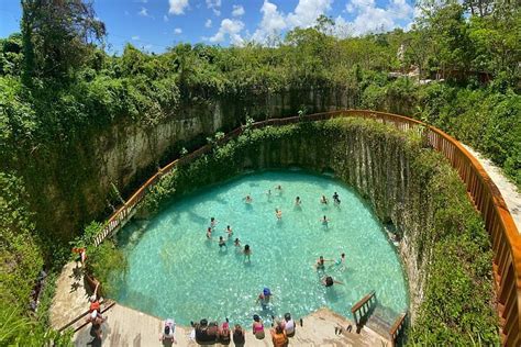 Kombination Seilrutsche Cenote Blue Lagoon Jungle River Und