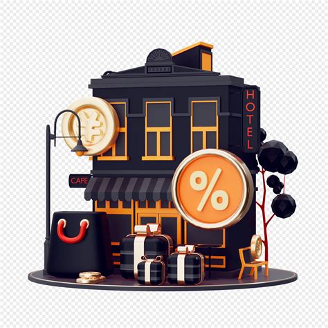3d 전자상거래 쇼핑 블랙 프라이데이 할인 선물 Png 일러스트 무료 다운로드 Lovepik