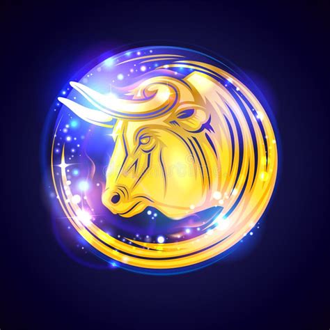 Golden Bull Symbol Vector Illustartion Stock Vector Illustration Of