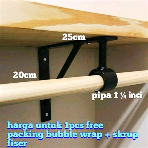 Jual Rak Besi Siku Ambalan Penyangga Gantungan Baju Diameter Lubang 1 1