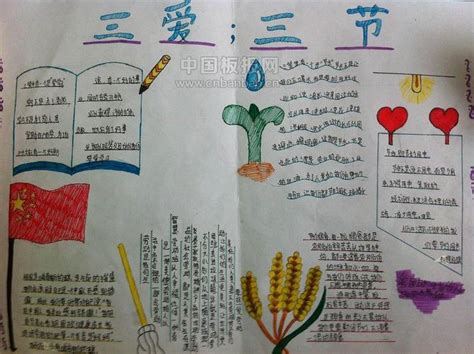 三爱三节手板报内容 我家的国庆手抄报 三爱三节一等奖简单手抄报