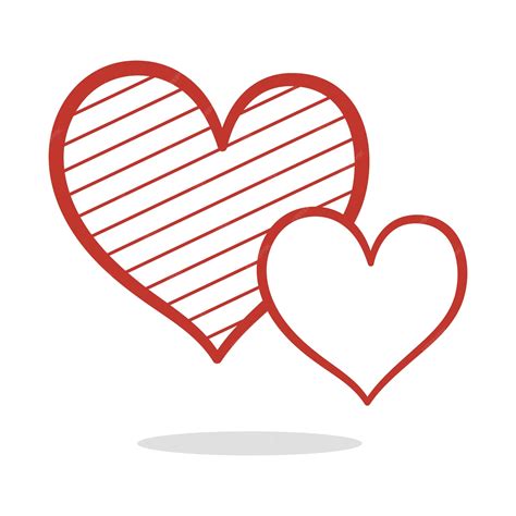 Premium Vector Hearts Overlapping Sketch Style
