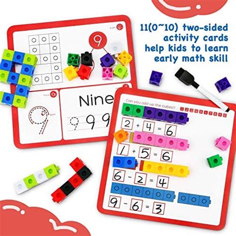 Gamenote Math Cubes Manipulatives With Activity Cards Number Blocks