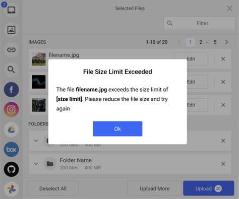 filestack file picker 4 0 folder upload mini uploader and more