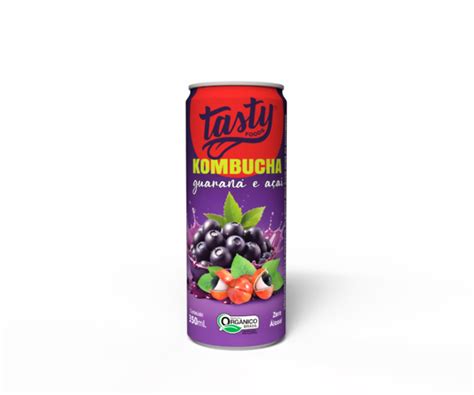 Kombucha Guarana and Açaí Flavor Tasty Foods