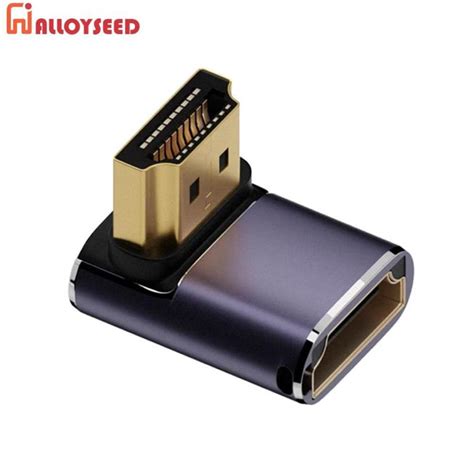 8K 60Hz 2 1 Cable Adapter Male To Female 48Gbps Vedio Display Extender Support 4K 120Hz Elbow