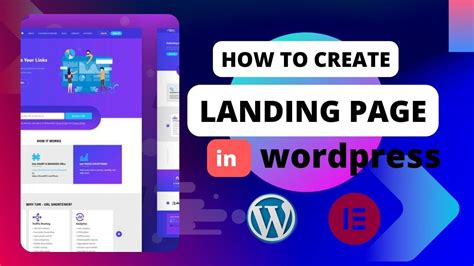 how to create landing page in wordpress