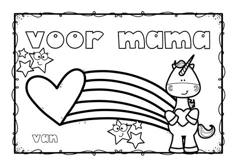 Moederdag Kleurplaten 3 Jufbijtje Nl