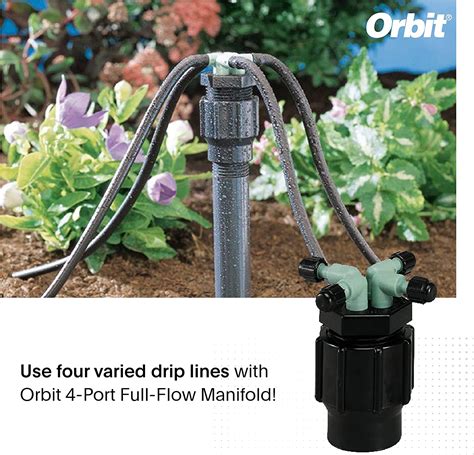 Orbit Drip System 4 Port Watering Manifold For 1 4″ Tube Bigamart