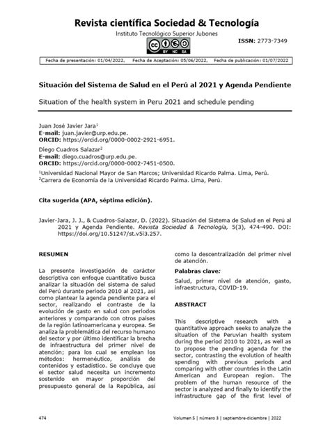Situacion Del Sistema De Salud En Perú 2021 Pdf