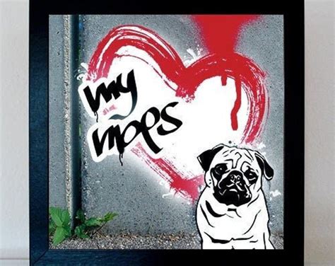 Mops Badewanne Poster Badezimmer Mops Kunstdruck Lustig Mops Bilder Mops Kunst Badezimmer Poster