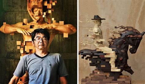 Han Hsu Tung Pixelated Wooden Sculpture Master Icreatived