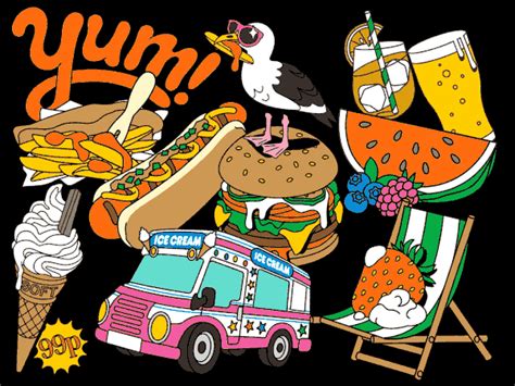 Observer Food Monthly Summer Cover Illustration Behance