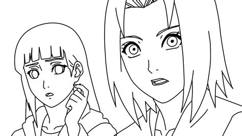 Enfrentar Hinata E Sakura Para Colorir Imprimir E Desenhar Colorirme