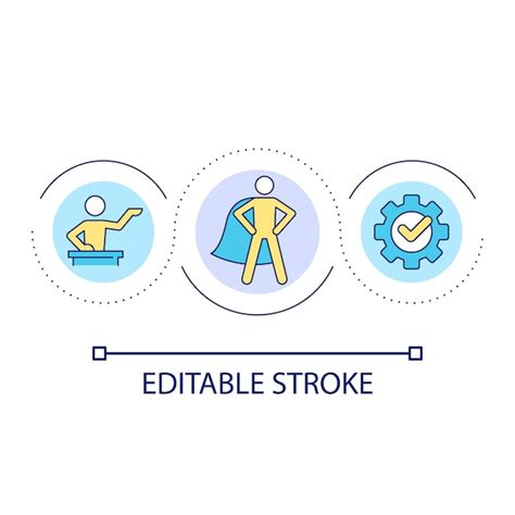 Premium Vector Increase Selfesteem Loop Concept Icon