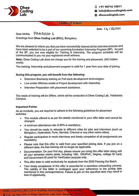 Pradeep S On Linkedin Careergrowth Internshipopportunity