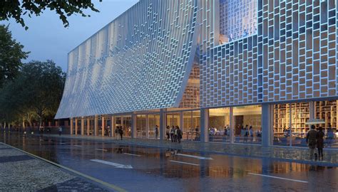 Mecanoo Designs Macau Central Library With Light Filtering Facade