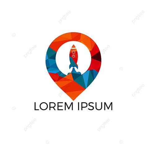 Rocket And Map Pointer Logo Design Rocket Brand Element Png And
