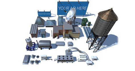 Rooftop Collection 3d Industrial Unity Asset Store