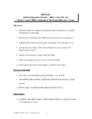 NETW240 Week 3 Lab 1 Commands Vi NETW240 NetworkOperatingSystemsUNIX