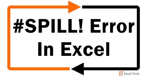 spill error in excel how to fix