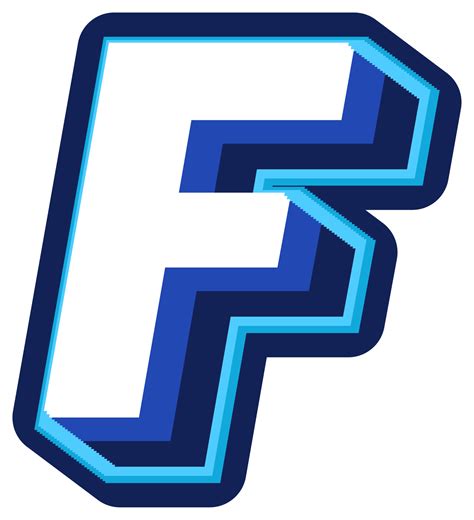Bold 3d Blue Uppercase Letter F 22351902 PNG