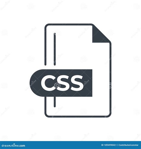 Css File Format Icon Css Extension Filled Icon Stock Vector