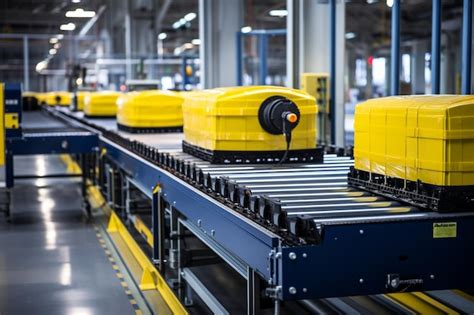 Premium Photo Conveyor Line Composition