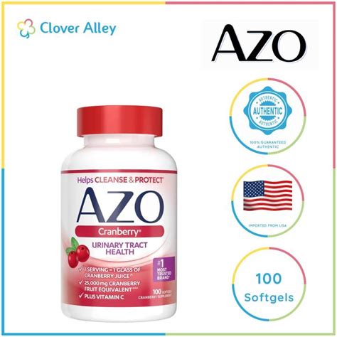 Azo Cranberry 25000mg With Vitamin C 100pcs 062026 Expiry Lazada Ph