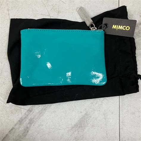 Mimco Womens Turquoise Small Pouch Bnwts
