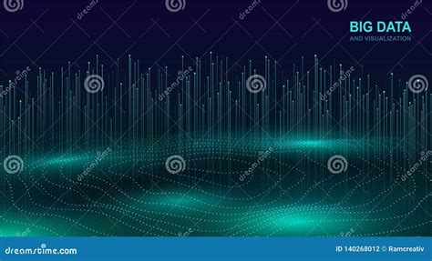 Big Data Visualization Futuristic Cosmic Design Of Data Flow Abstract Digital Background With